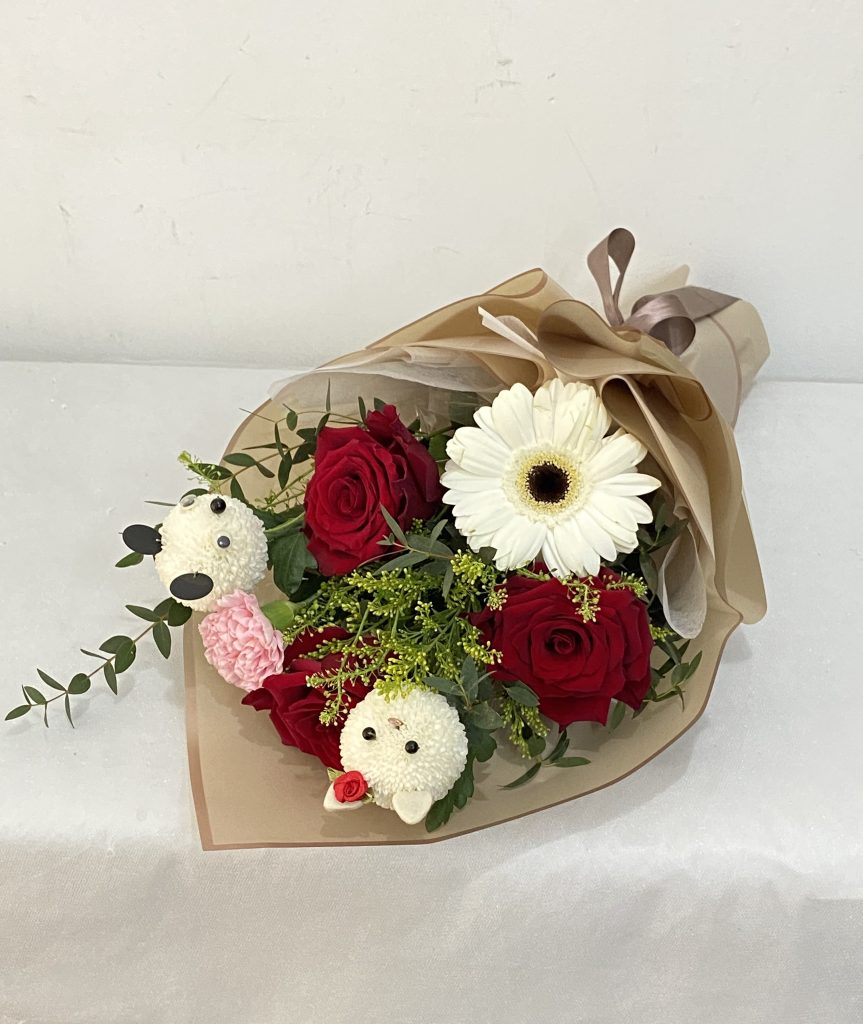 Cute Gerbera Gift Bouquet - CHEN FLORAL DESIGN CENTRE